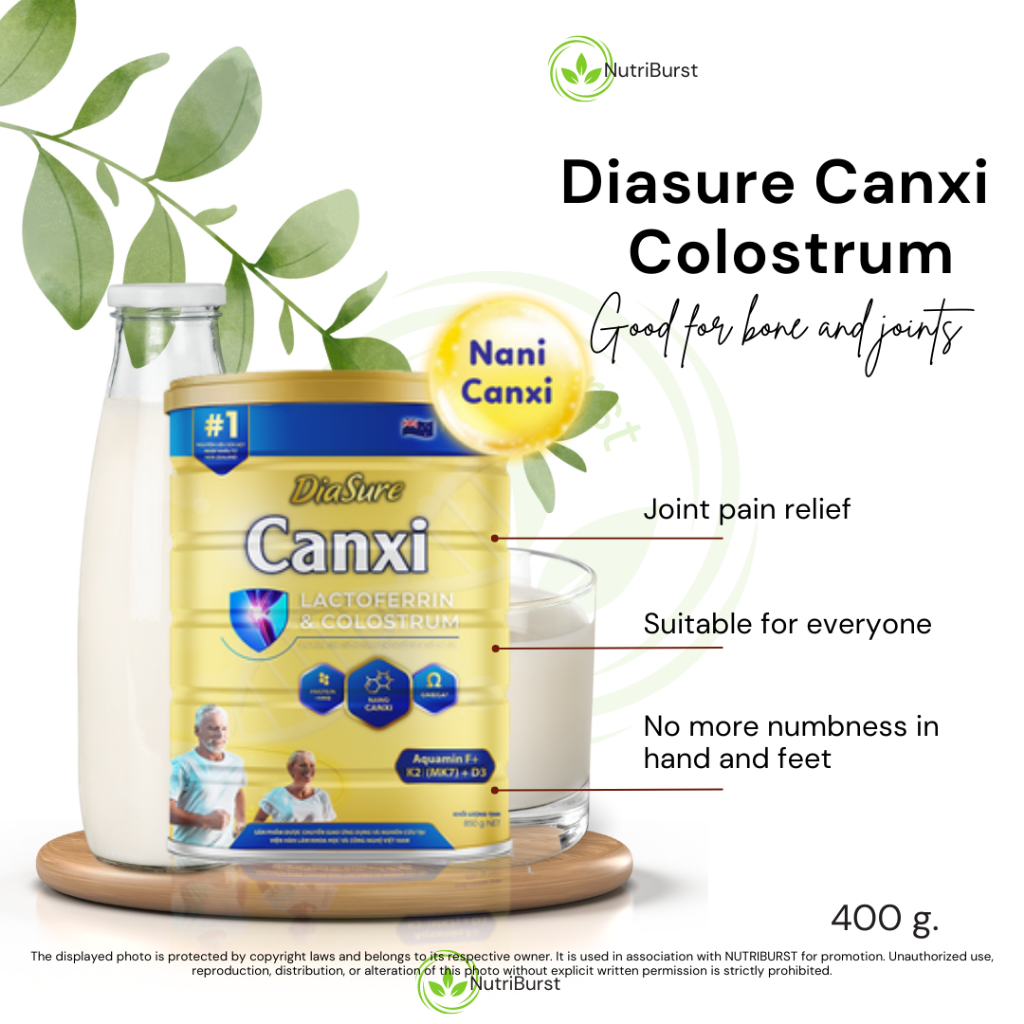Diasure Canxi Lactoferrin Colostrum Milk 400G for Bones and Joints ...