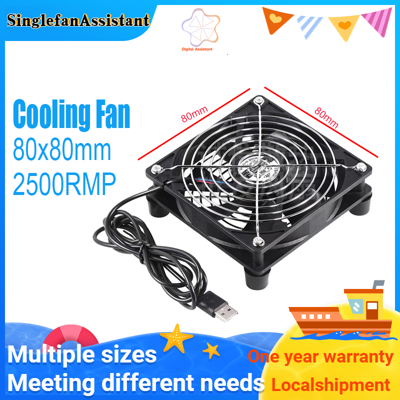 USB 8025 Dc5V Oil-Containing Cooling Fan Chassis Router Set-Top Box USB ...