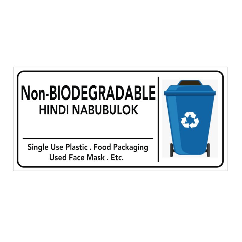 PVC Plastic signage biodegradable recyclable food waste trash can ...