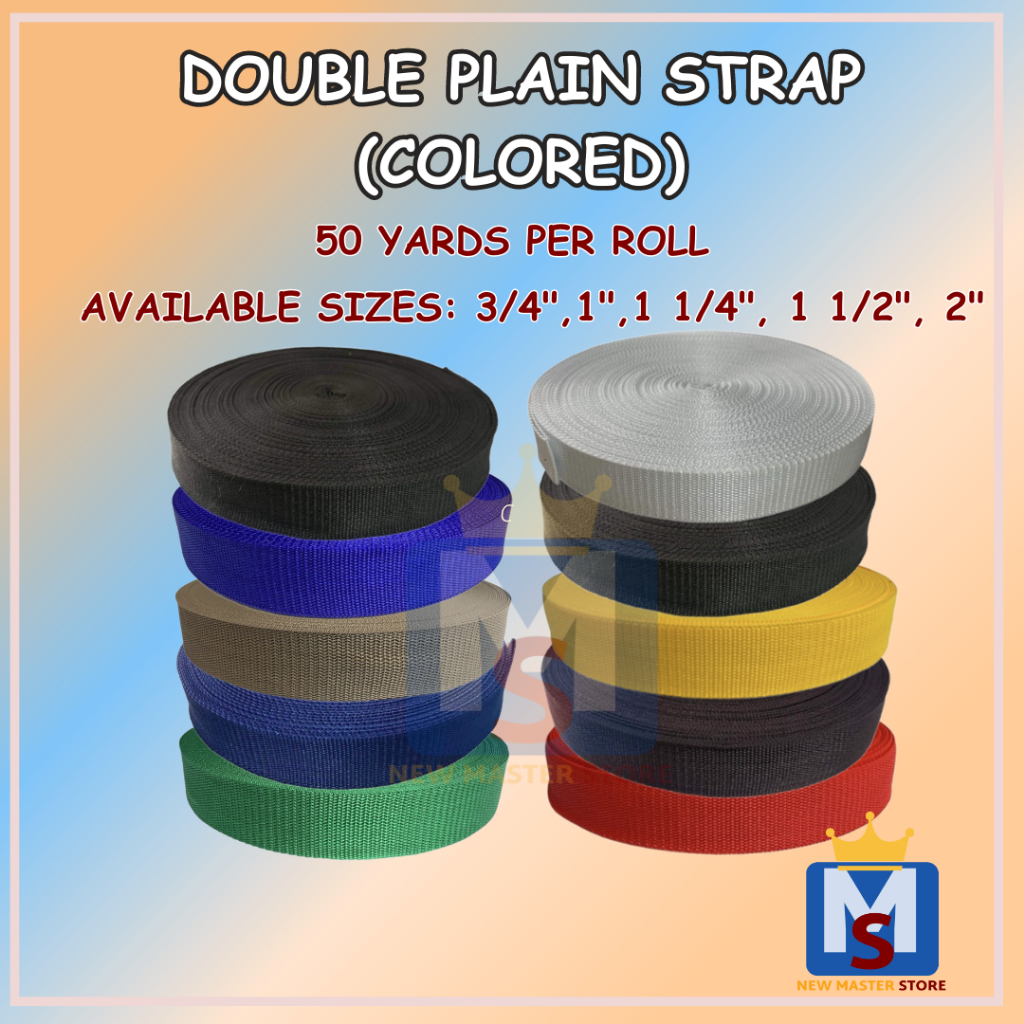NYLON DOUBLE PLAIN STRAP / WEBBING - Double Plain 50yards for bags | Shopee Philippines