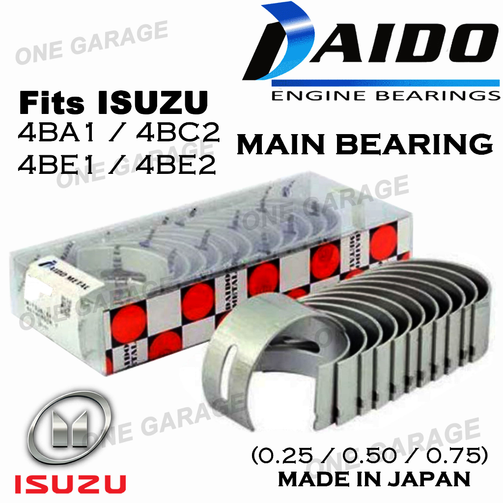 Daido Main Bearing For ISUZU 4BA1 / 4BC2 / 4BE1 / 4BE2 (SET) | Shopee ...