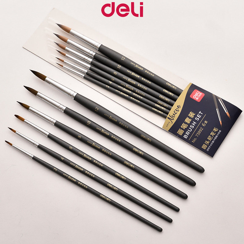 Deli Paint Brush Set Acrylic Painting Brushes Artist Paint Brush Art ...