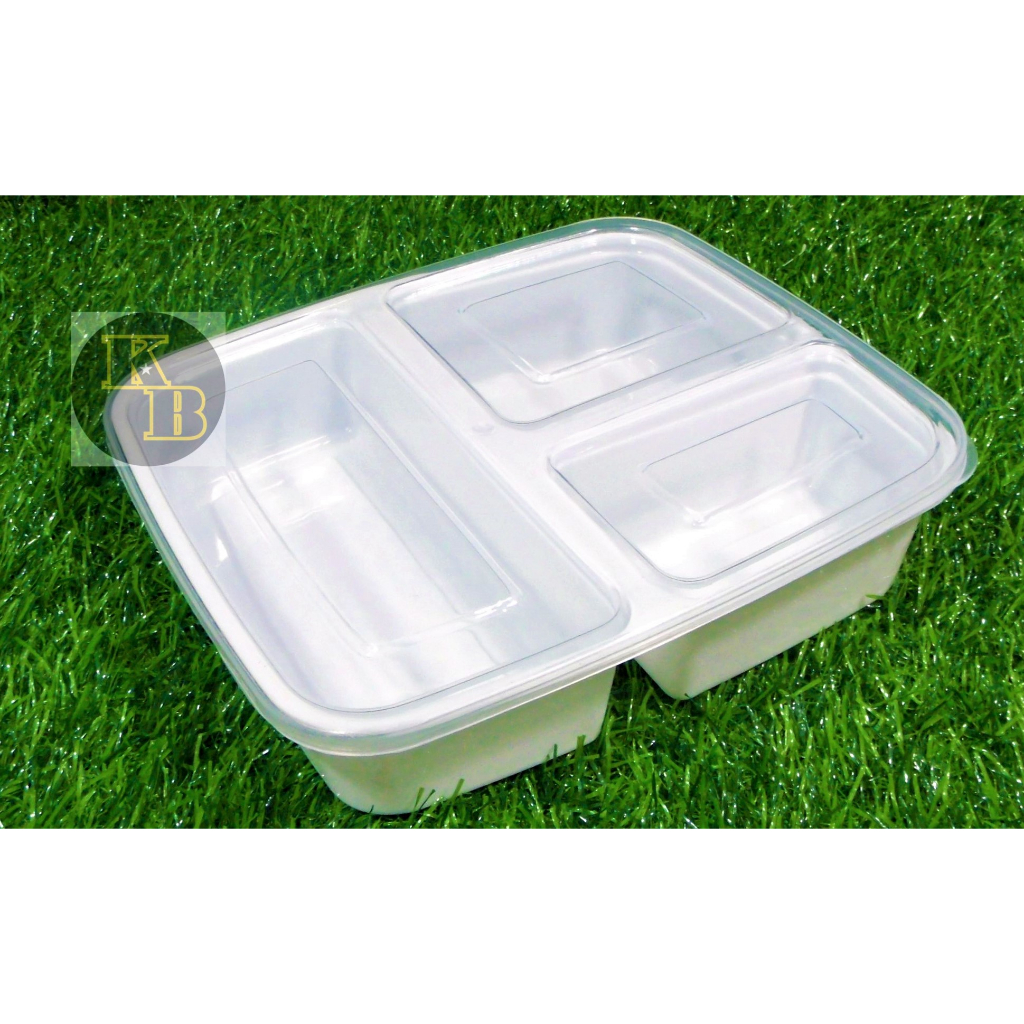 1801 Jumbolita White 3 Divider Tupperware with Spoon and Fork | Shopee ...