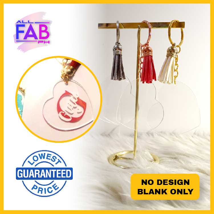 The Crafter {On hand} Heart Acrylic Keychain Blanks, 30/50/100 SETS ...