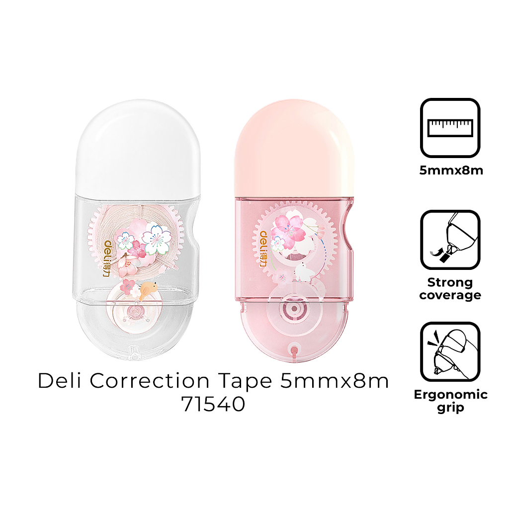 Deli 71540 Correction Tape 5mmx8m | Shopee Philippines