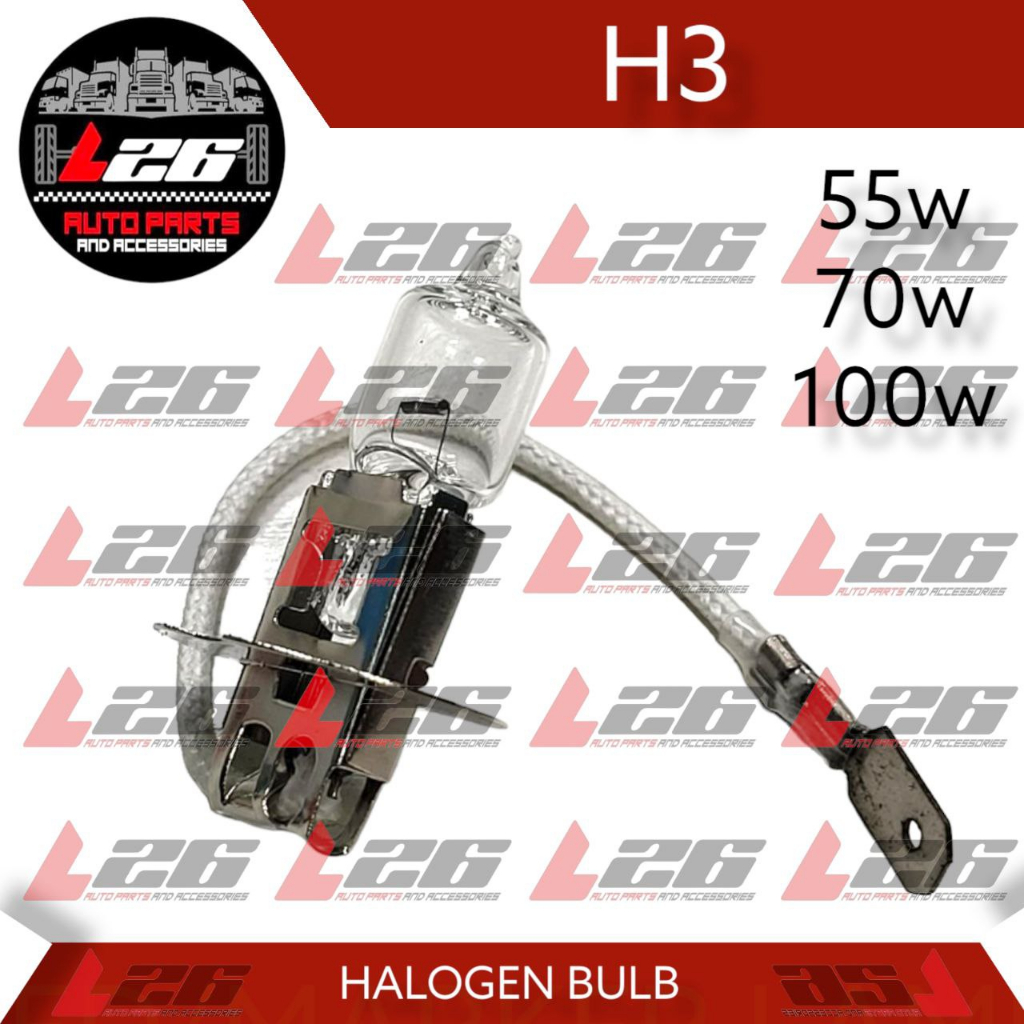 H3 HALOGEN BULB H3 12V 55W 70W 100W / 24V 55W 70W 100W FOGLIGHT FOGLAMP ...