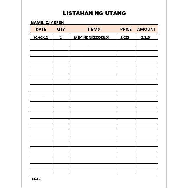 Daily Sales/Monthly Inventory /Listahan Utang/ExpenseTracker/Online ...