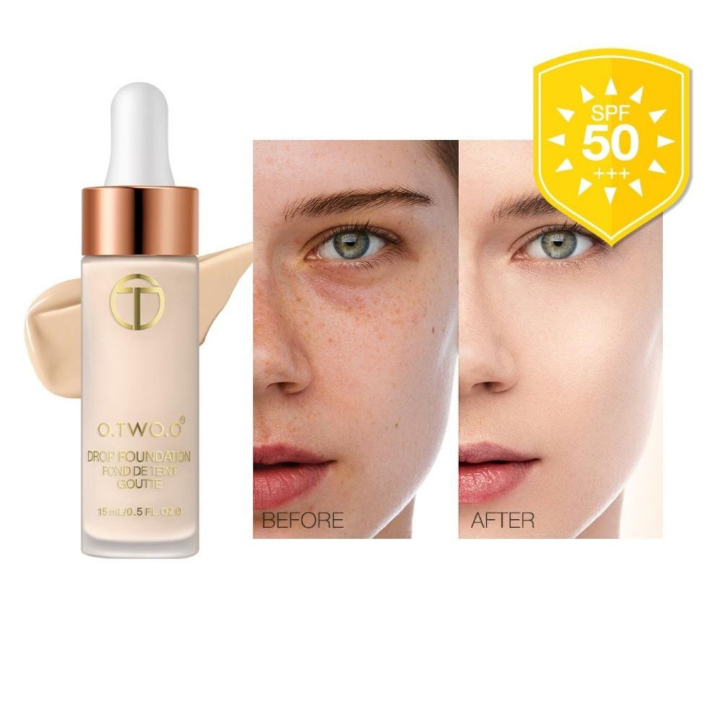 O.TWO.O Foundation Liquid Tinted Sunscreen SPF50+++ Face Makeup Face ...