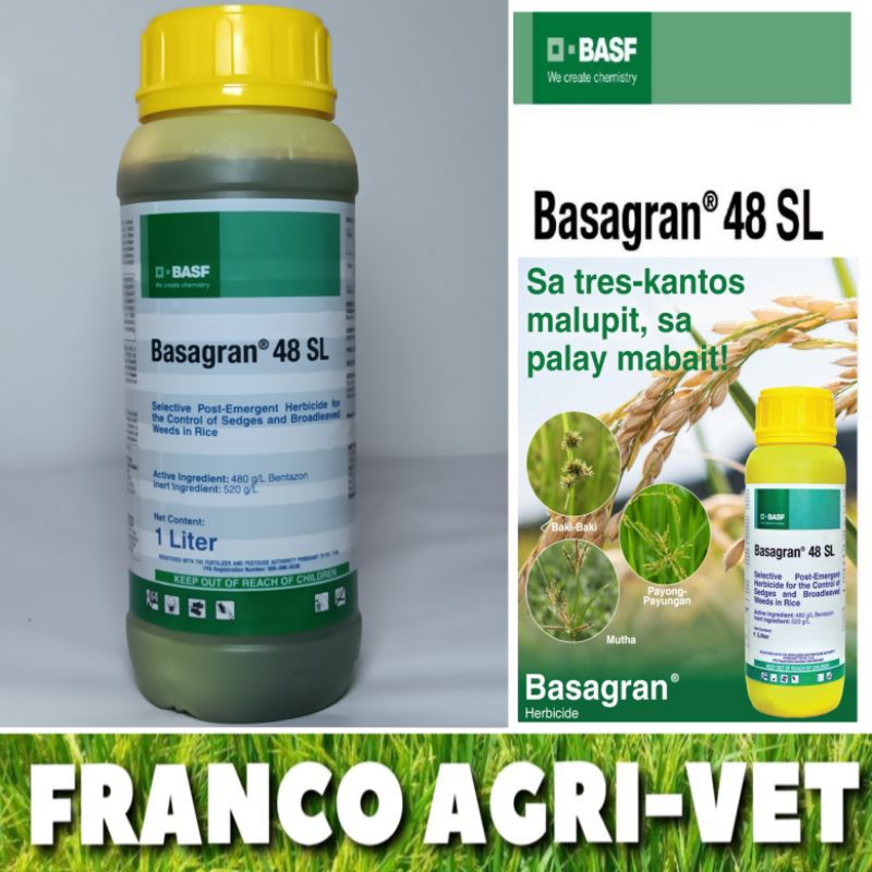 Basagran 48 SL Herbicide ( 1 Liter / 500ml ) | Shopee Philippines