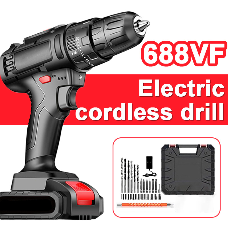 GEEK BAR Electric Screwdriver 688V Cordless Drill Electric impact drill ...