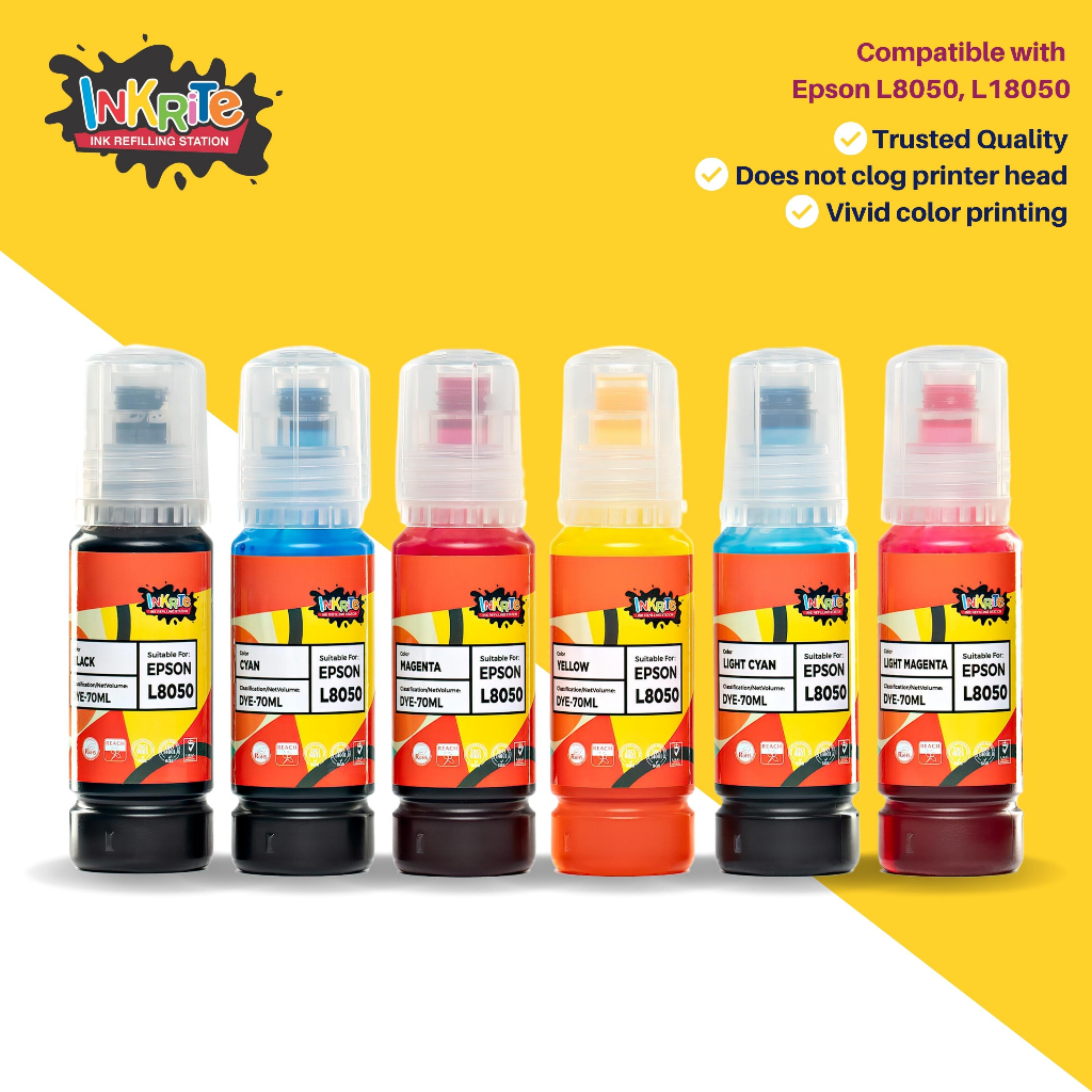 Inkrite Ink for Epson L8050 L18050, 70 ml | Shopee Philippines