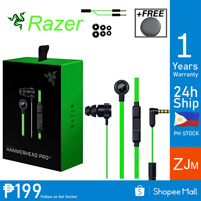 Razer Hammerhead Pro V2 Earphone For Phone 3.5mm Wired In Ear Bass ...
