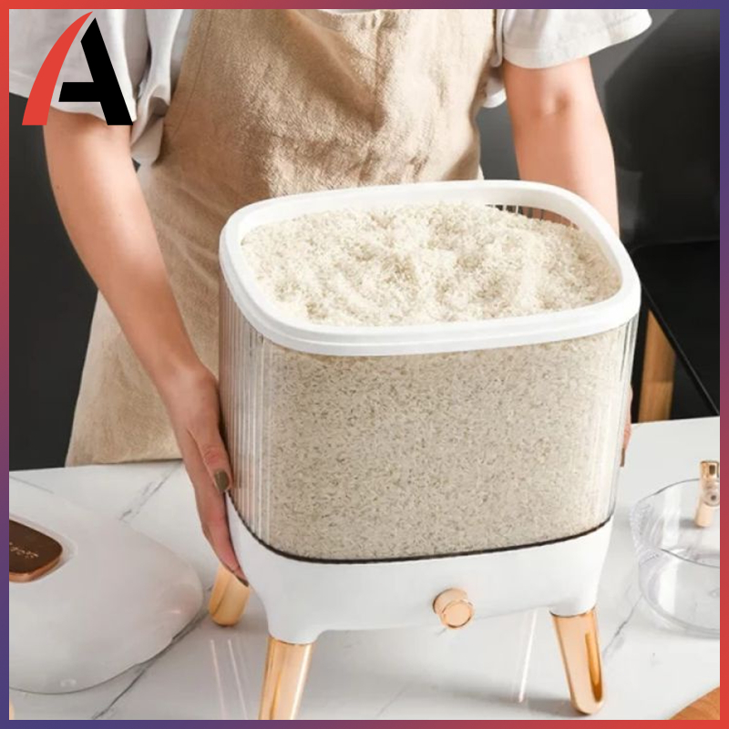 10KG Rice Storage Box InsectProof MoistureProof Sealed Rice Dispenser ...