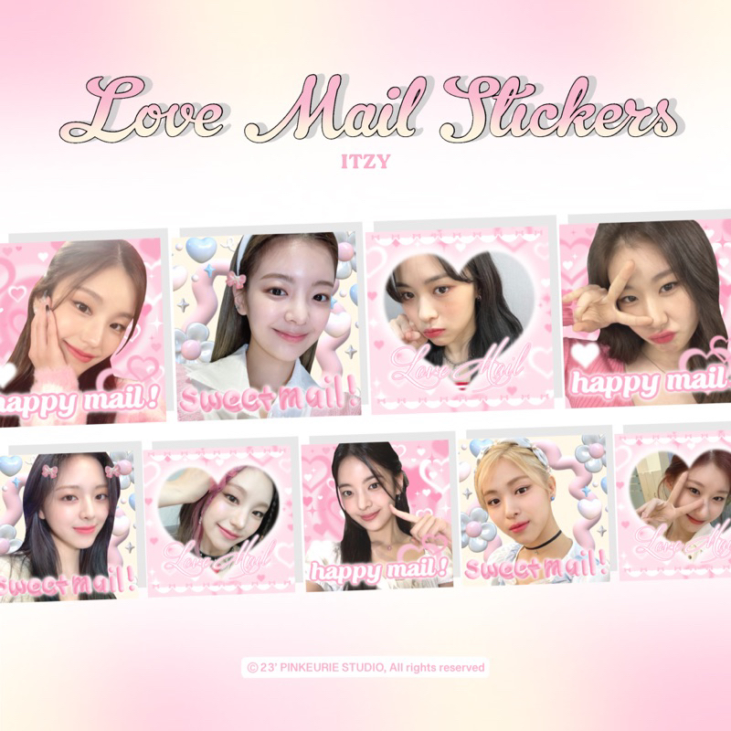 Itzy Love Mail Sticker Prikula Sticker Packeging Kpop Sticker Korean ...