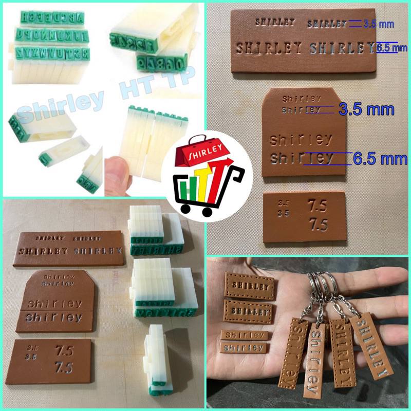 HTTP 3.5mm 6.5mm 7.5mm Height Alphabet / Letter / Number Stamp Rubber ...