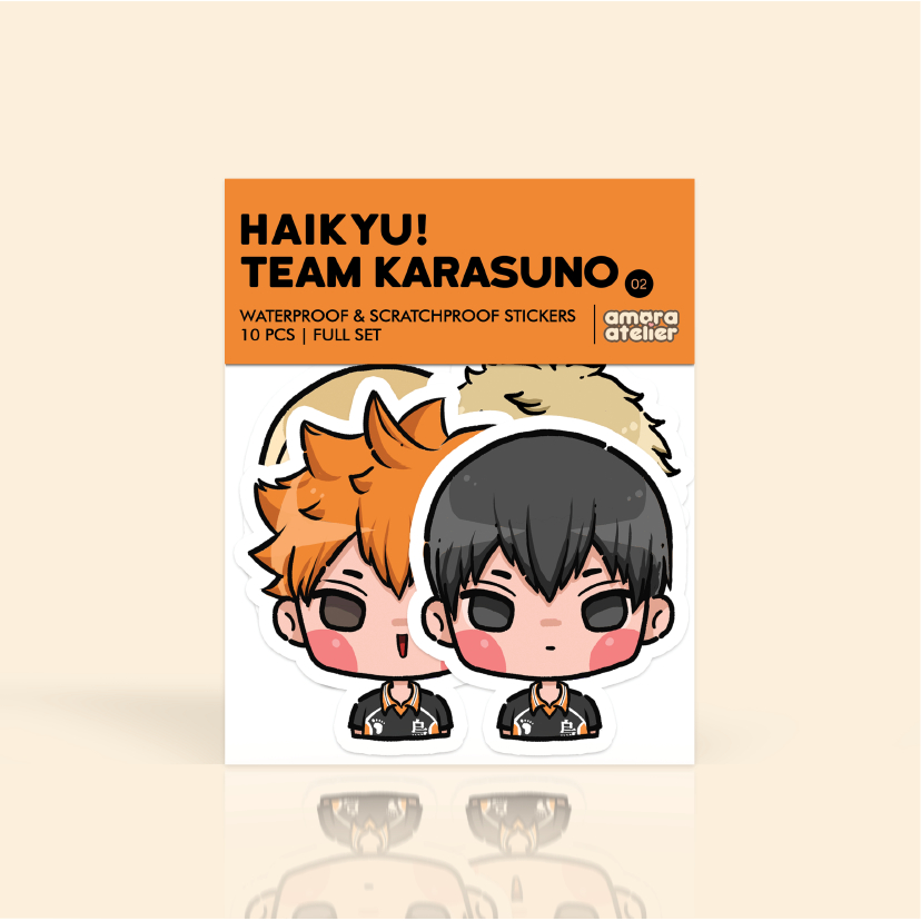 Haikyu!! Team Karasuno | Haikyuu Stickers No. 02 | Fan Art by Amora ...
