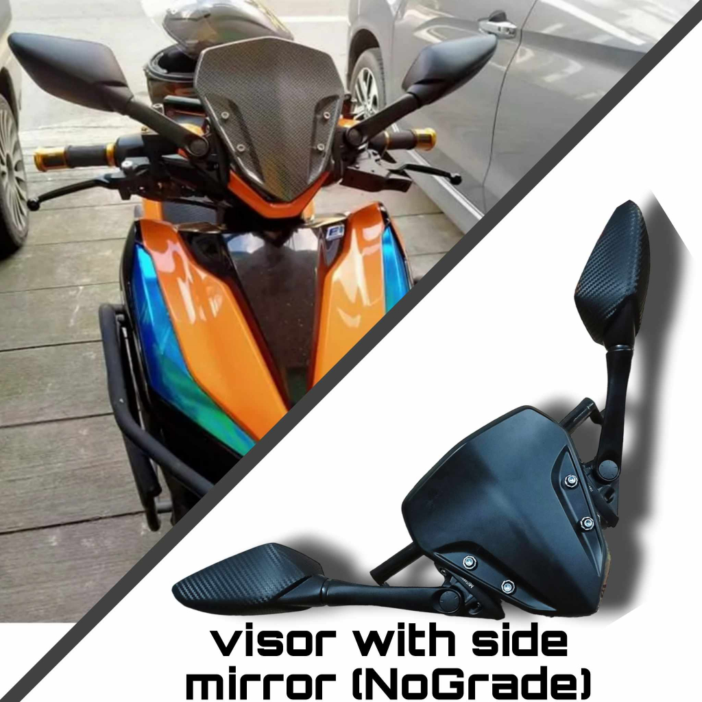 visor with side mirror (nograde) click v2 v3/beatv2/mio i 125/ sporty ...