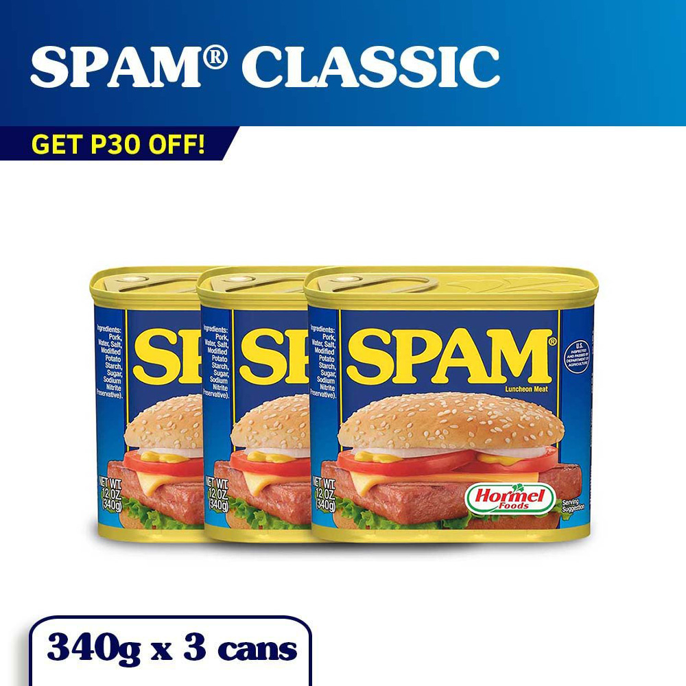 Spam Classic Luncheon Meat 3 Can Value Pack 340G | Shopee Philippines