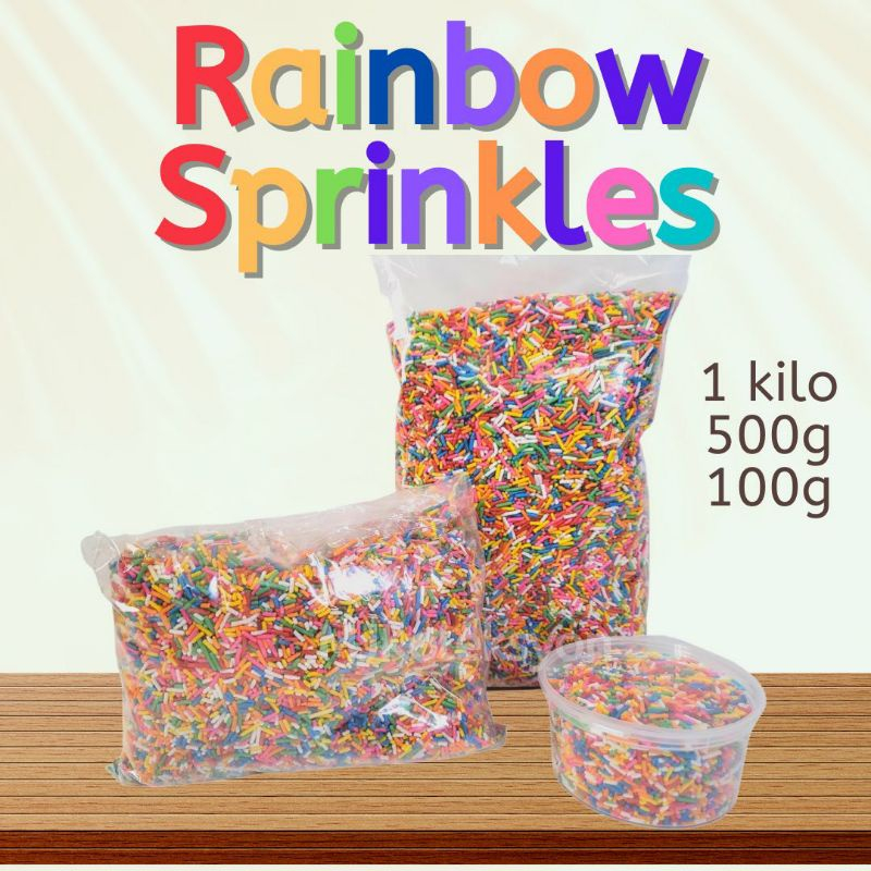 Rainbow Candy Sprinkles 100g and 500g | Shopee Philippines