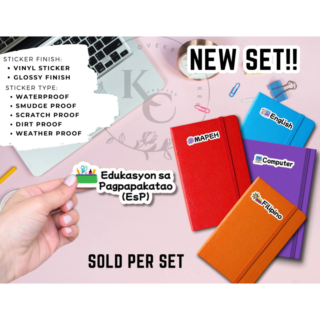 School Subjects Labels-Folder-Binder-waterproof offset stickers ...