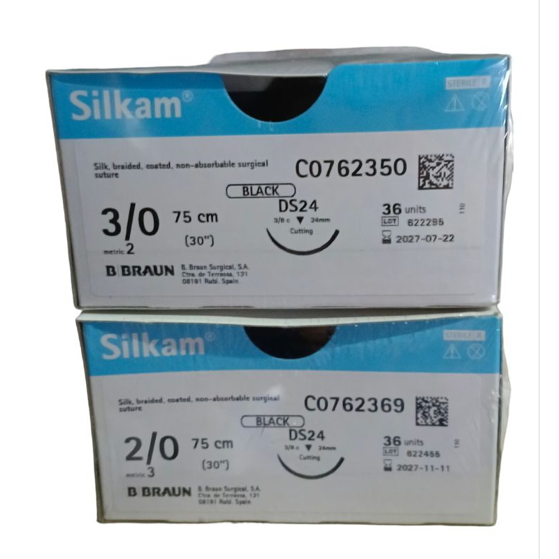 Silkam 2-0/3-0 round/cutting/strand BBRAUN sold/ 1Pc { 36 PCs in a Box ...