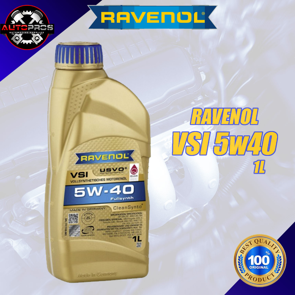 RAVENOL VSI 5W40 Fully Synthetic Gasoline and Diesel Oil 1 Liters ...