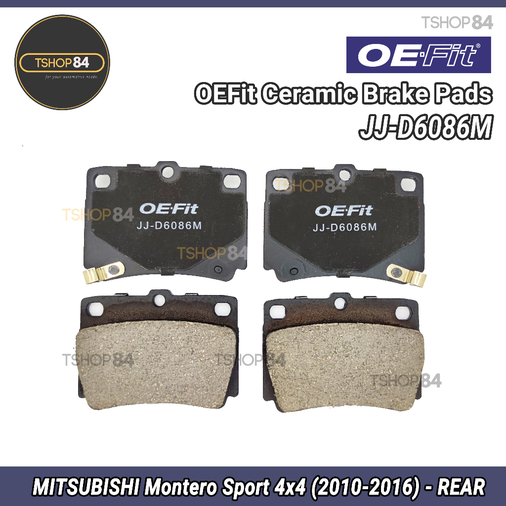 OEFit Ceramic Brake Pad MITSUBISHI MONTERO SPORT 4X4 JJ-D6086M REAR (W ...