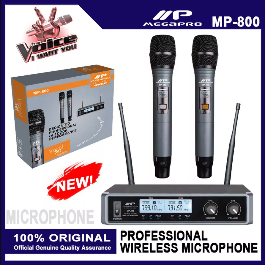 Megapro/SHUre UHF Wireless MP-800/SG-900/SG-920 Digital Dedicated Professional Outdoor ...