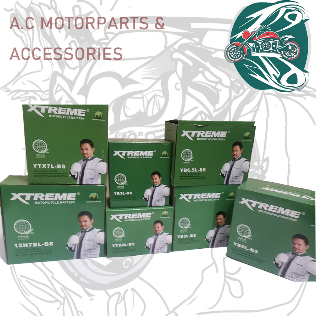 EXTREME BATTERY FOR MOTORCYCLE 12N7BL-BS 3L/5L/6.5L/4L/7L | Shopee ...