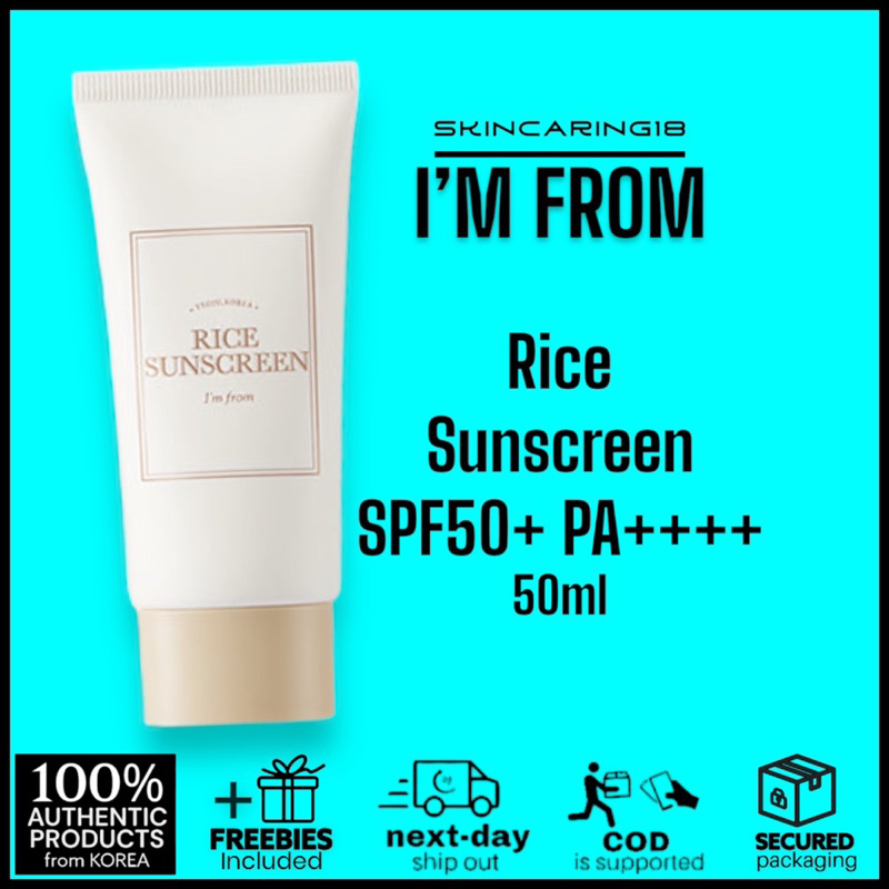 I’M FROM Rice Sunscreen SPF50+ PA++++ 50ml by SkinCaring18 ( IM FROM ...