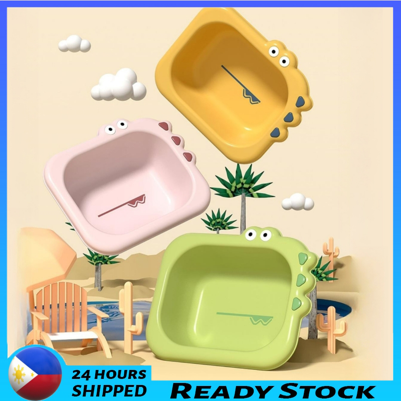 Portable Folding Washbasin Foldable Hangable Plastic Basin Crocodile Baby Wash Basin(Feet Face ...