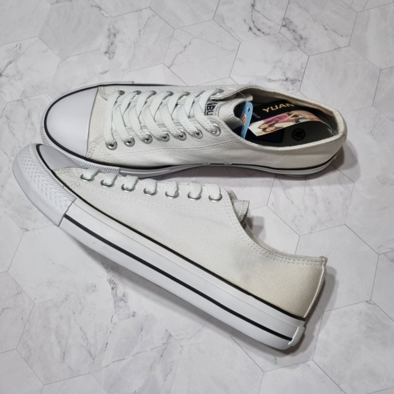 Advan Shoes X YuanBu Low Cut Low Top Canvas White Men's Sporty Sneakers ...