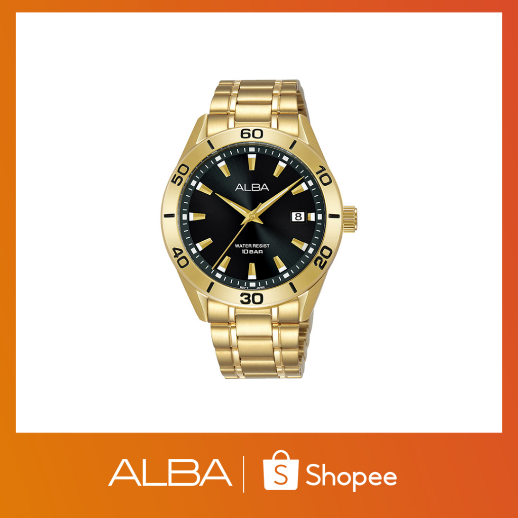 ALBA Philippines Black Dial Gold Stainless Steel Strap AS9L44X1 Quartz ...
