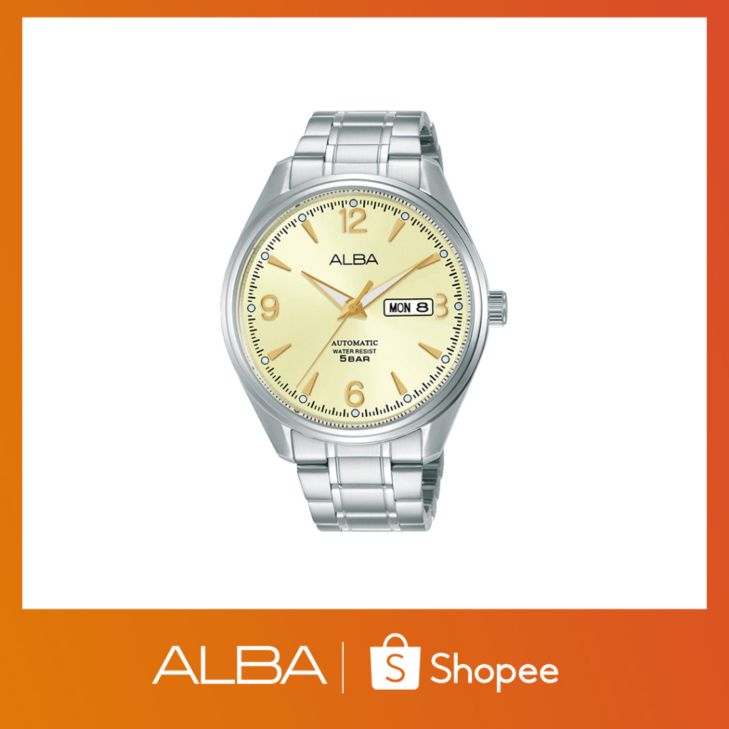 ALBA Philippines Gold Dial Stainless Steel Strap AL4155X1 Automatic Men ...