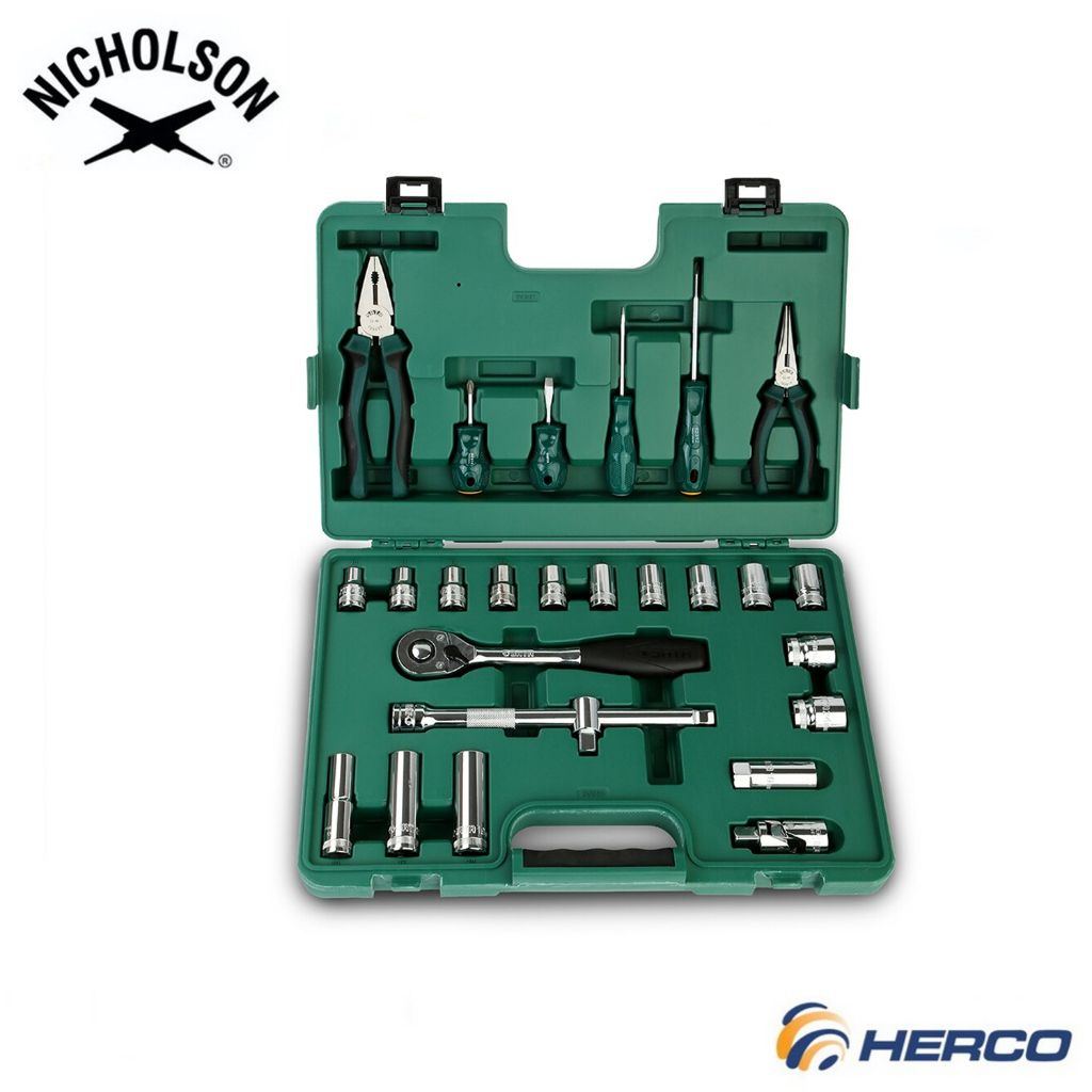 Sata-Nicholson Master Tool Set 1/2" Drive 6-Point Metric (26-Pieces ...