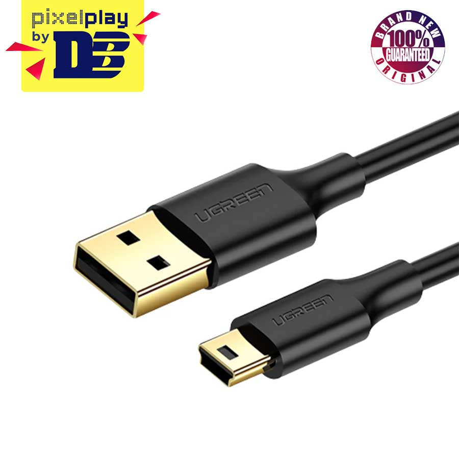 Ugreen USB 2.0 A Male To Mini USB 5 Pin Male Cable - 1m (Black) (US132 ...