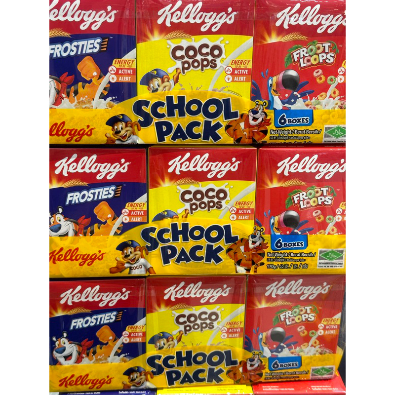 NEW!! KELLOGS KIDS SCHOOL HEALTHY CEREAL MINI PACK 6-in-1 | Shopee ...