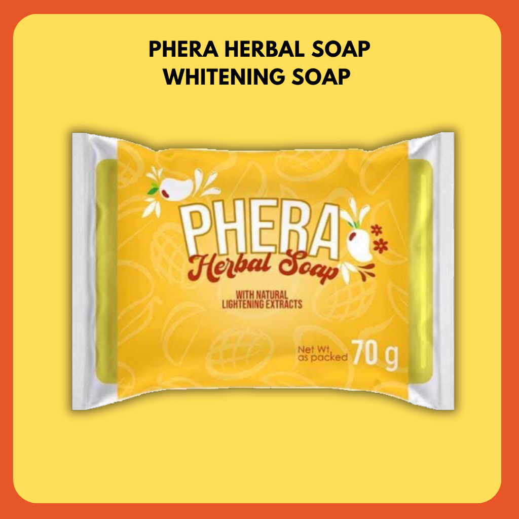 PHERA Herbal Soap w/ Natural Lightening Extracts Whitening Soap Mango ...