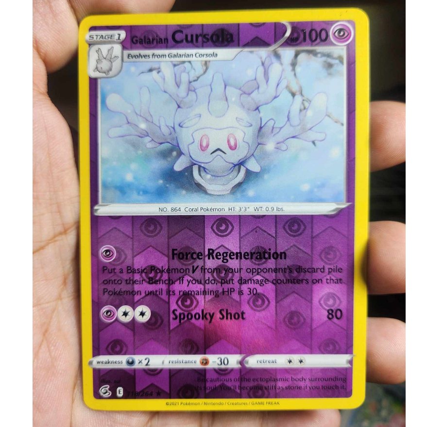 Corsola & Cursola (Galarian Form) Pokemon Cards TCG (8th Gen Pokemon ...
