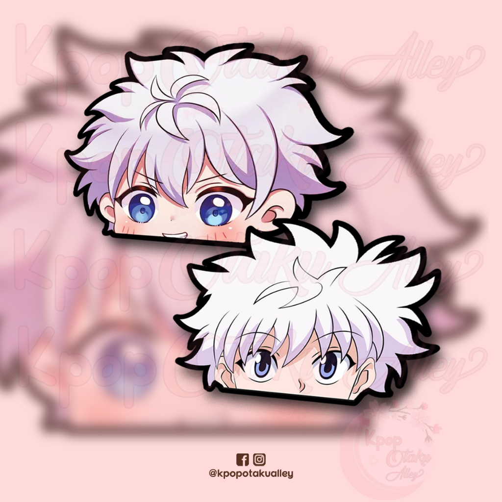 Killua Zoldyck Peeker Sticker | Kpop Otaku Alley Stickers | Shopee ...