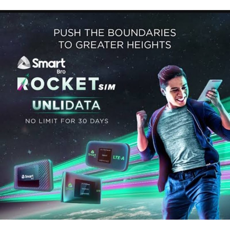 SMART ROCKET SIM WITH 30 DAYS UNLI DATA | Shopee Philippines