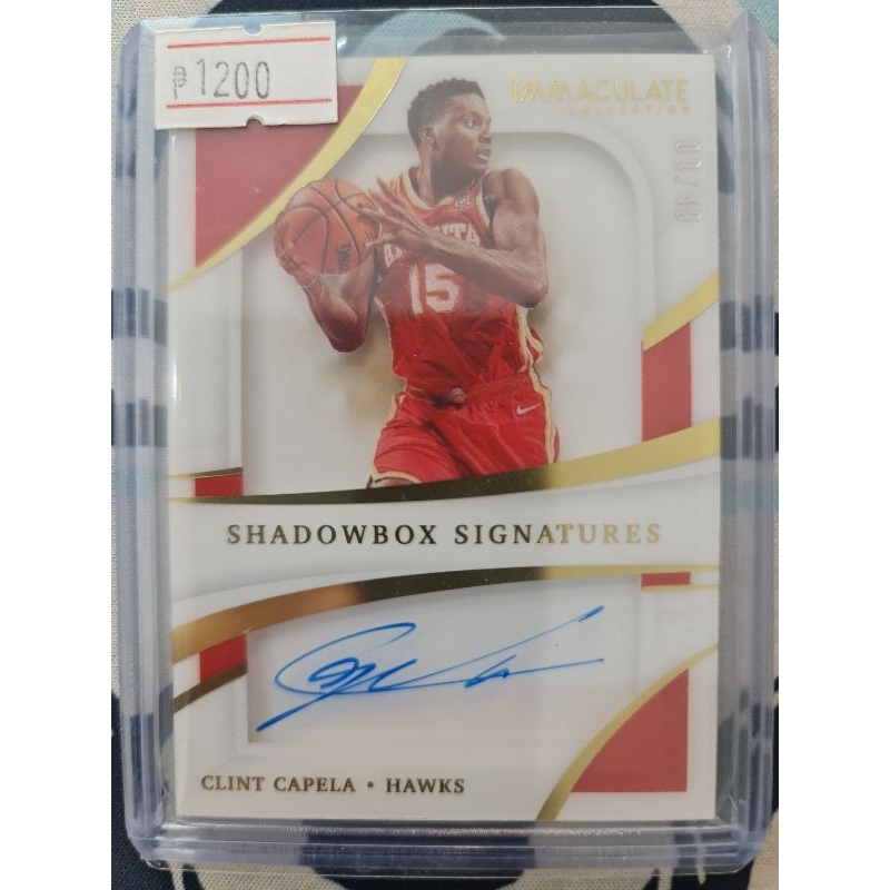 CLINT CAPELA NBA CARD (IMMACULATE SHADOWBOX SIGNATURES /49) | Shopee ...