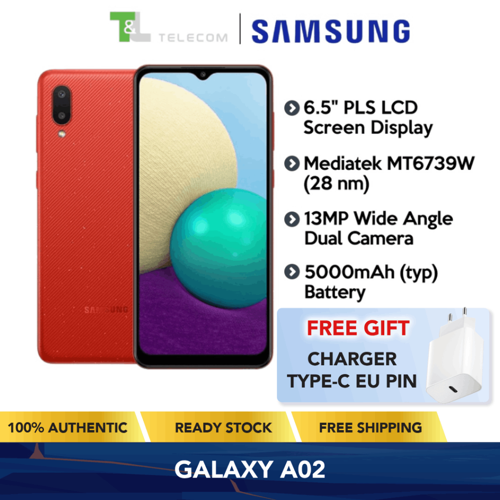 Samsung Galaxy A02 3GB RAM 64GB Dual Sim LTE - 6.5" HD+ Display ...