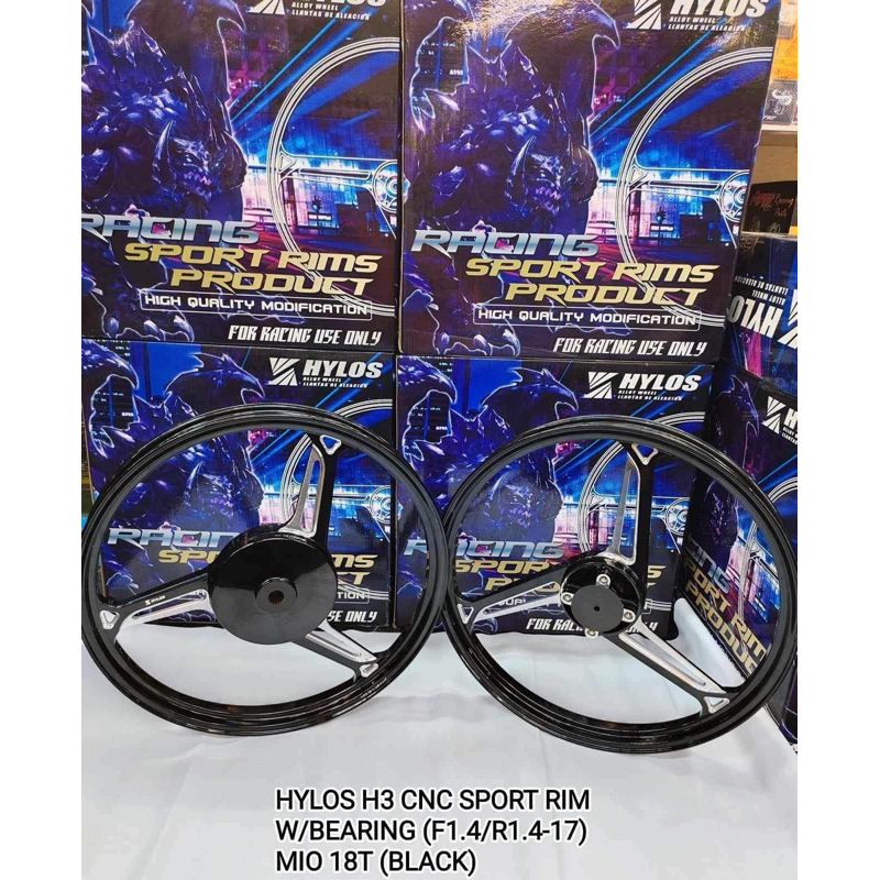 HYLOS MAGS CNC SPORTS RIM w/ bearing size 17 FOR Mio sporty | Shopee ...