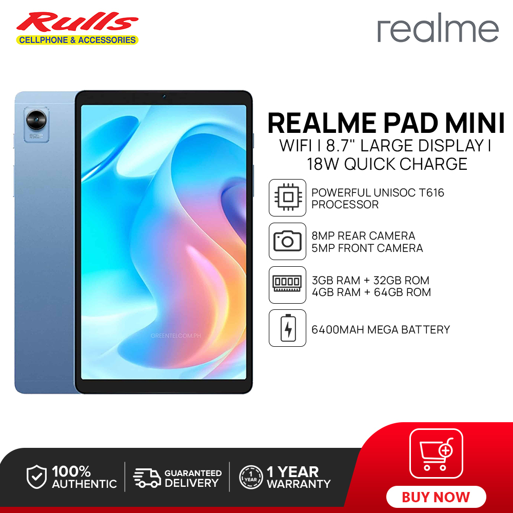 Realme Pad Mini Tablet LTE /WIFI 3GB+32GB/4GB+64GB 8.7” Screen Display ...
