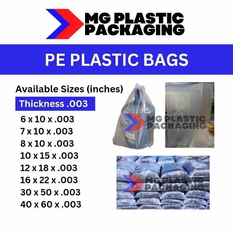 PE plastic bags 003 thickness / frozen or dry products / rice plastic ...