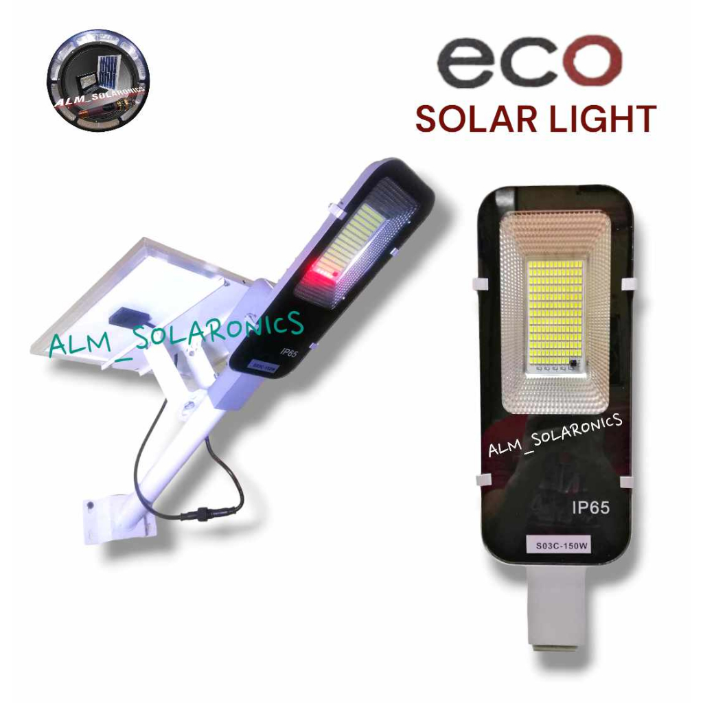 ECO SO3-C 150W SOLAR STREET LIGHT FOR OUTDOOR USE IP65 WITH REMOTE ...