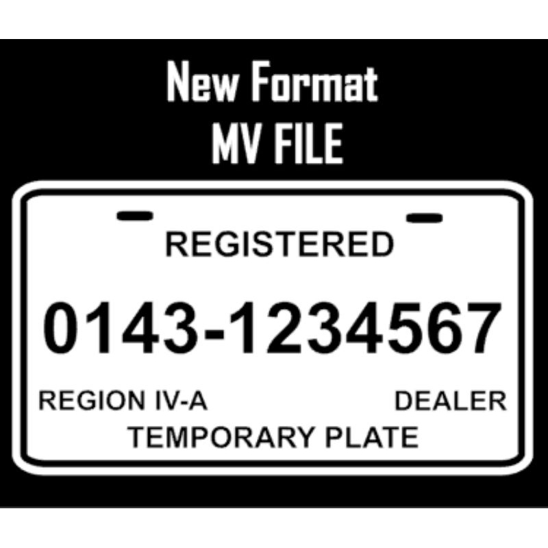 Temporary Plate Number LTO Format 3mm/4mm | Shopee Philippines