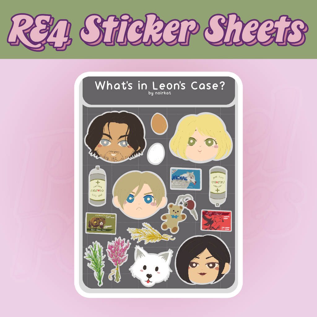 RE4 Remake Leon S Kennedy Sticker Sheet | Shopee Philippines