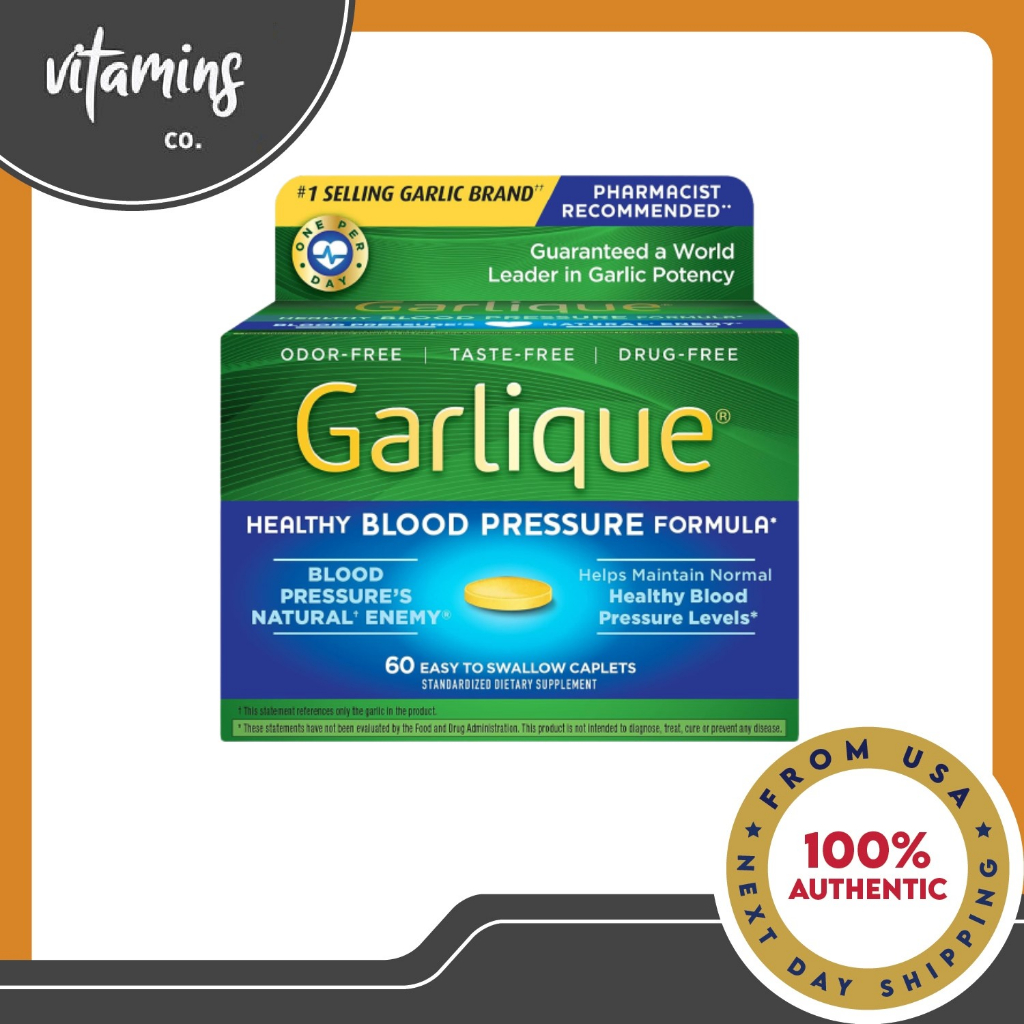 Garlique Healthy Blood Pressure Formula (60 count) | Shopee Philippines